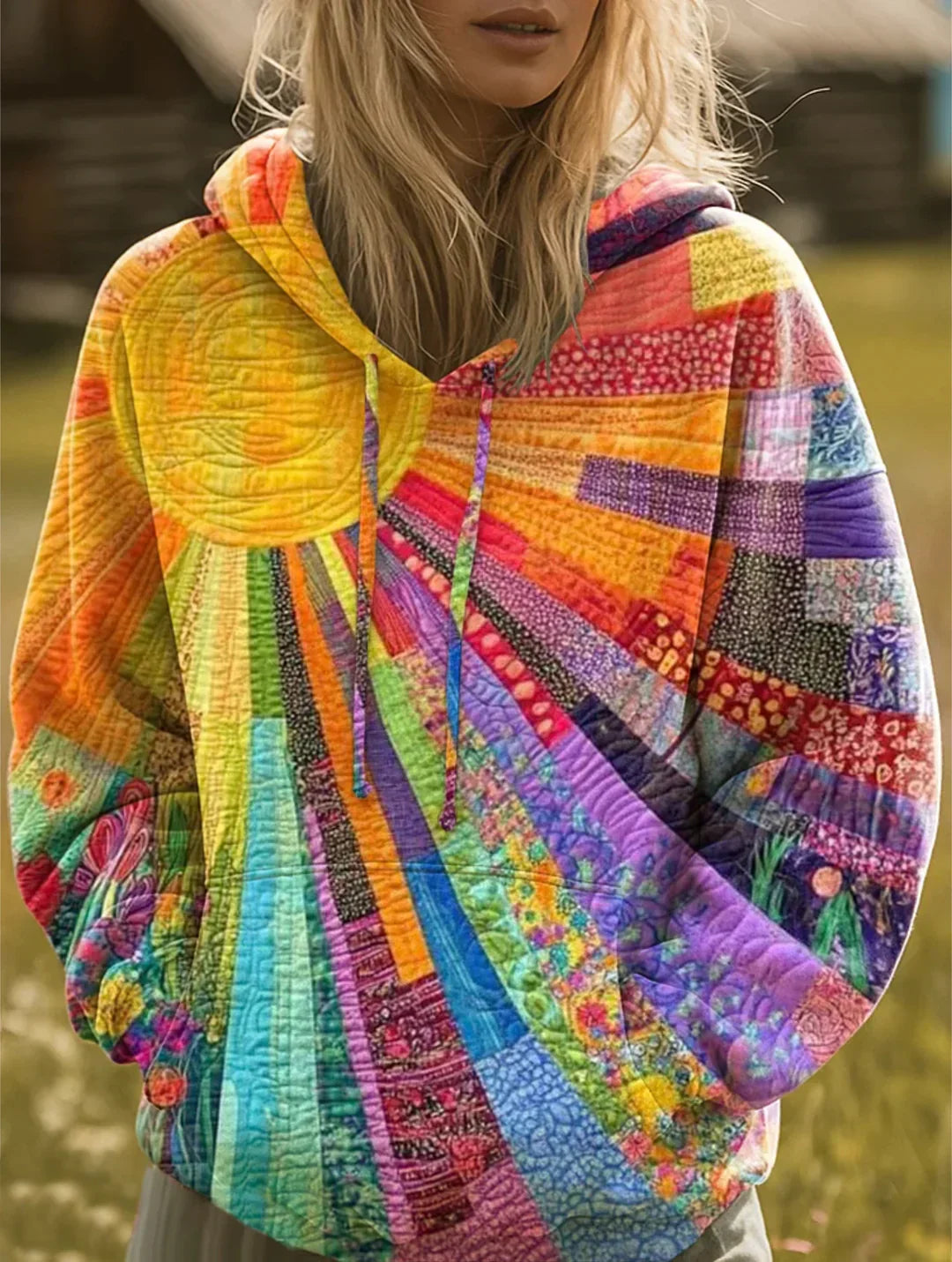 Laura | Bohemian Multicolour Hoodie – Susan & David